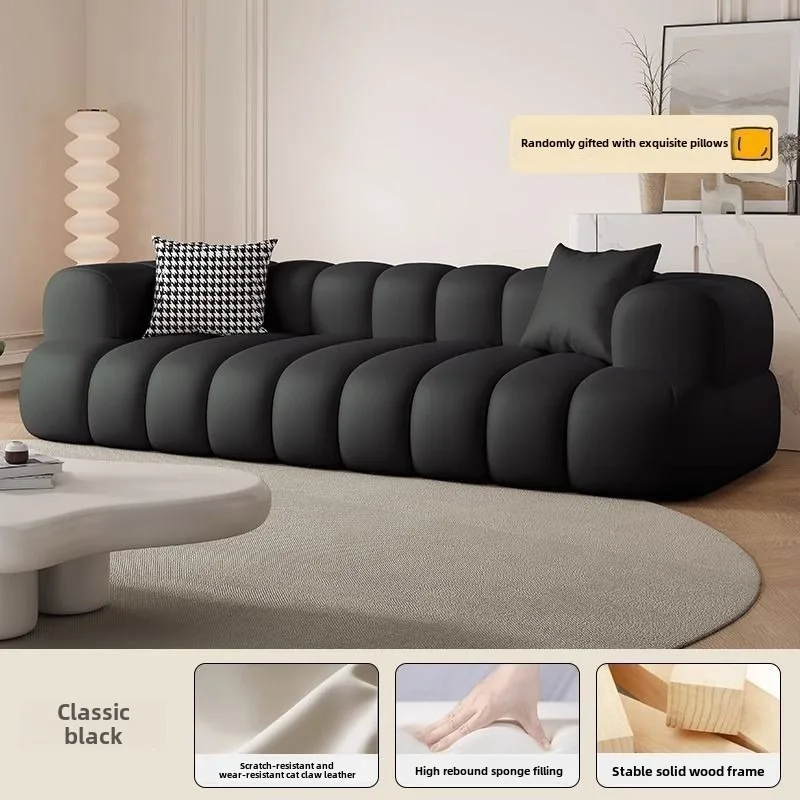 Modern 123-Seat Solid Wood Tufted Sectional Sofa Set Convertible ...