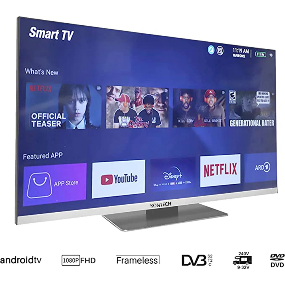 Oem Odm 12v Tv For Motorhomes Rv Smart Android Tv With Dvd Player,12 ...