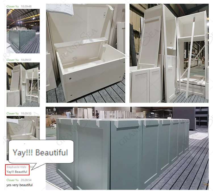 Wholesale Price Ready To Assemble Solid Wood Kitchen Cabinet Modern ...