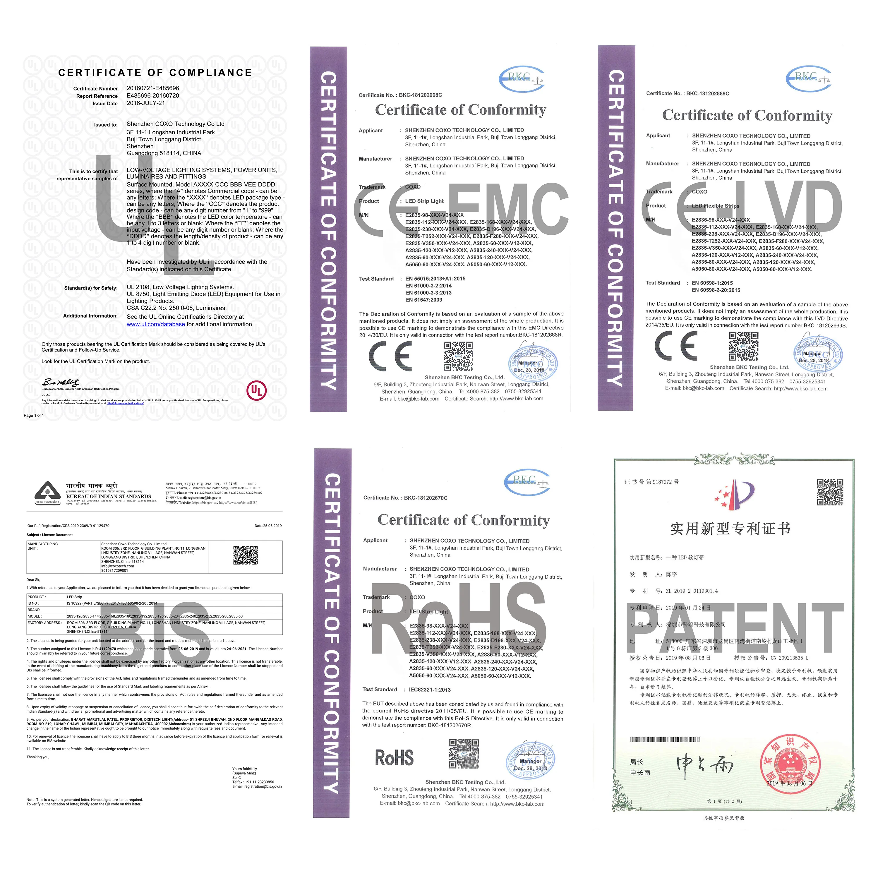 COXO 3 Years Warranty Cct Three Colour Cob Led Strip 608led 10mm Wide ...