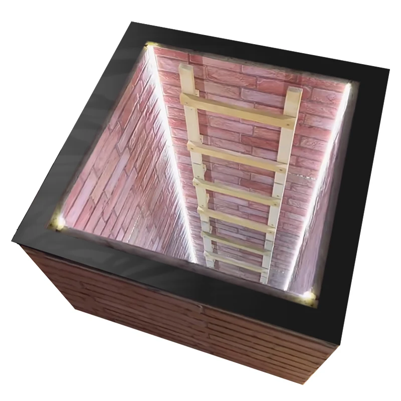 Customized Special Light Effect Tunnel Abyss Mirrored Cube Infinity ...