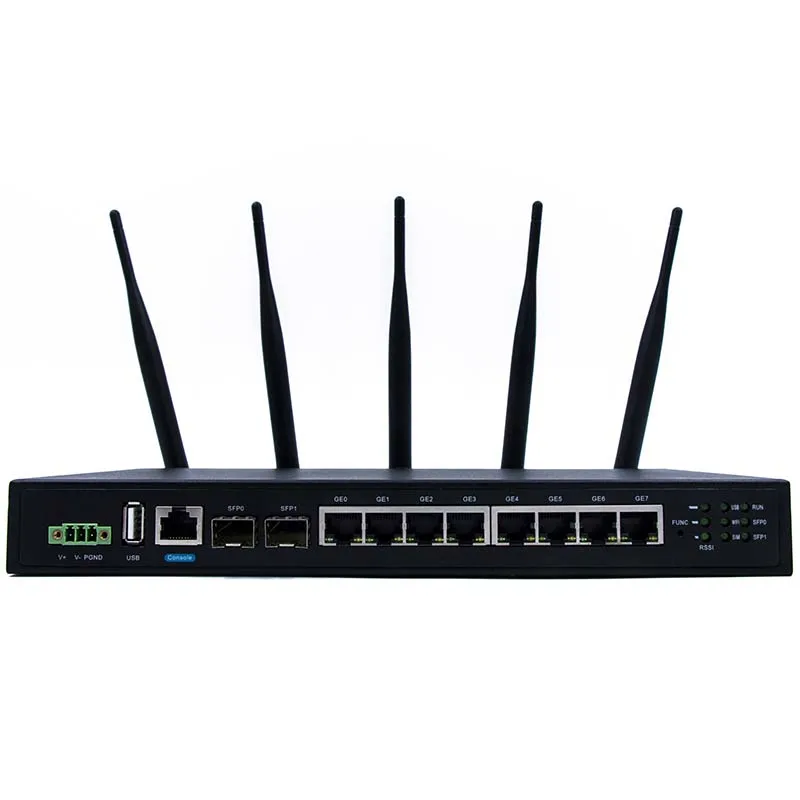 2*1000M SFP Ports 8* Gigabit RJ45 VPN Router firewall GPS optional ...