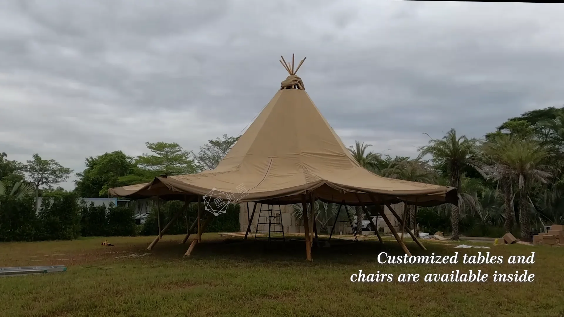Luxury Glamping Big Outdoor Tipi Bonfire Party Bar Music Festival ...
