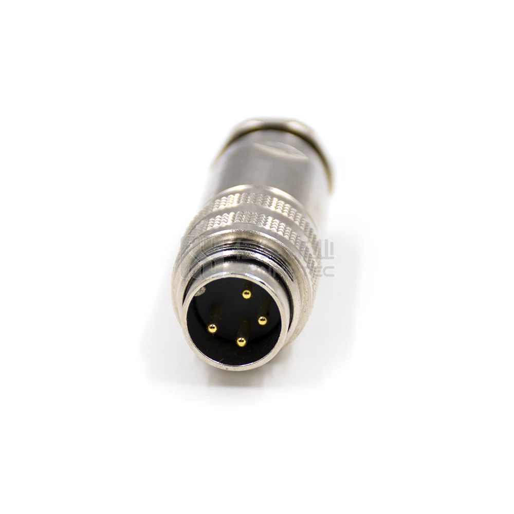 Circular Waterproof M16 2pin Connector Metal Shield Molding Field Installable Female Plug ...