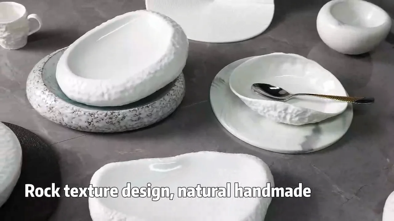 Wedding Supplies Dessert Tray Triangle Cobblestone Plates Creative ...