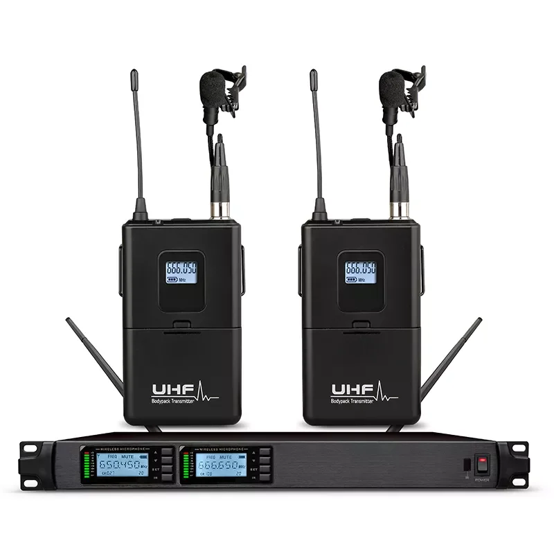 St-8002 2 Channel Wireless Microphone Conference Microphone System ...