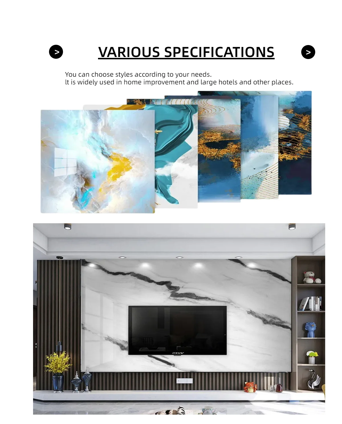 1.22x2.8m PVC Wall Panels - Durable, Stylish, and Easy Install