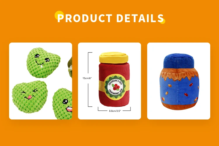 Famipet Wholesale Designer Jam Bottle Series Stuffed Pet Plush Toy ...