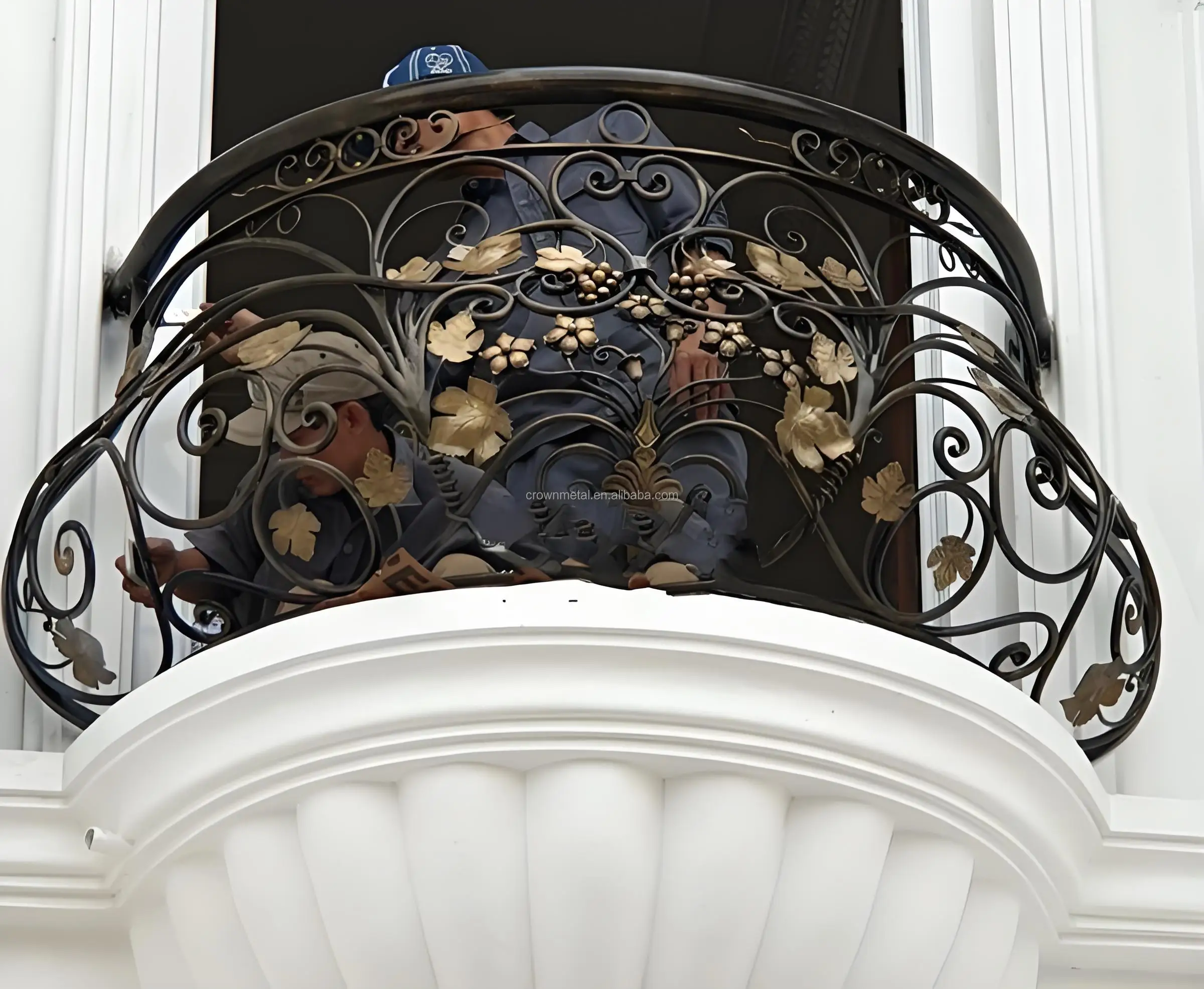 Modern Wrought Iron Fence Design Luxurious Front Yard Decoration Metal ...