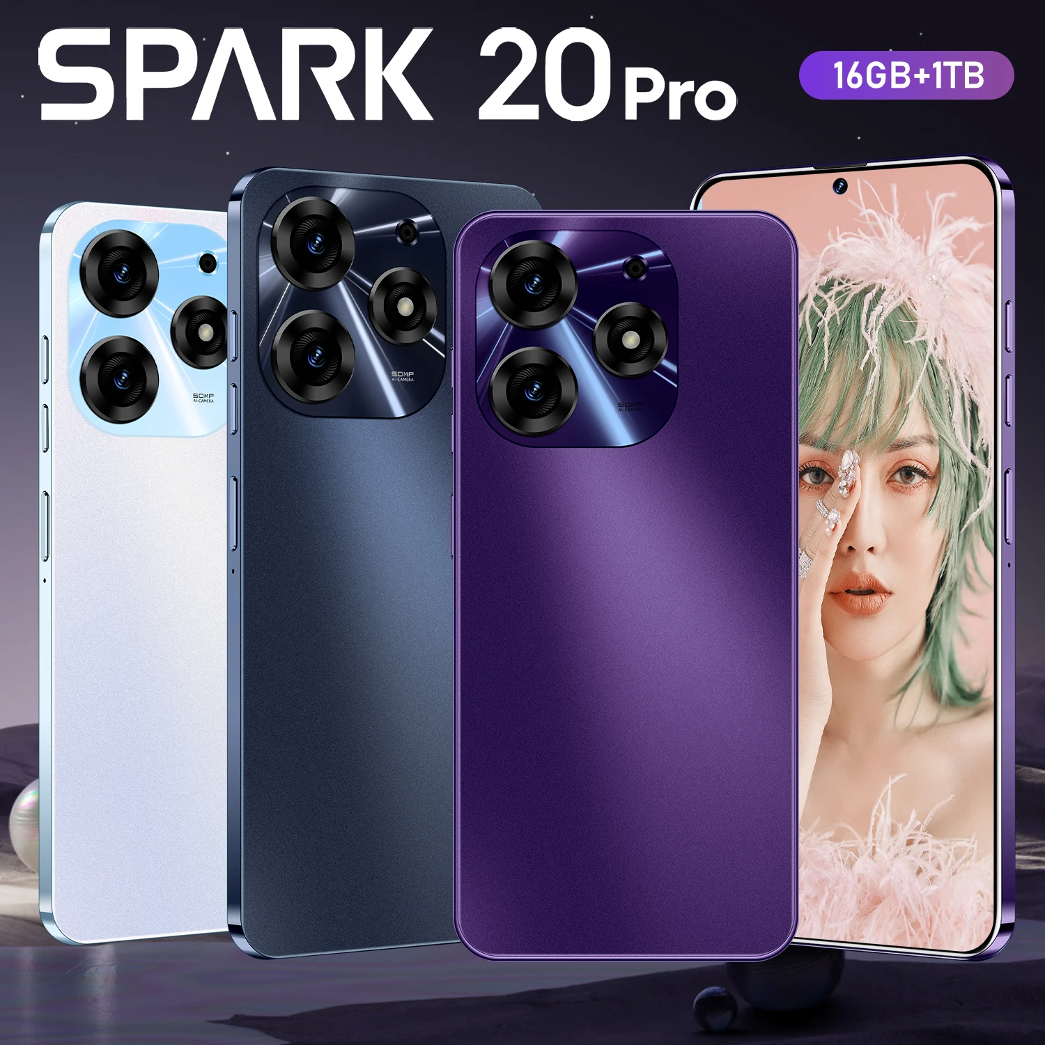 Tecno Spark 20 Pro 7.3inch 16gb 1tb New Arrival Mobile Phones With ...