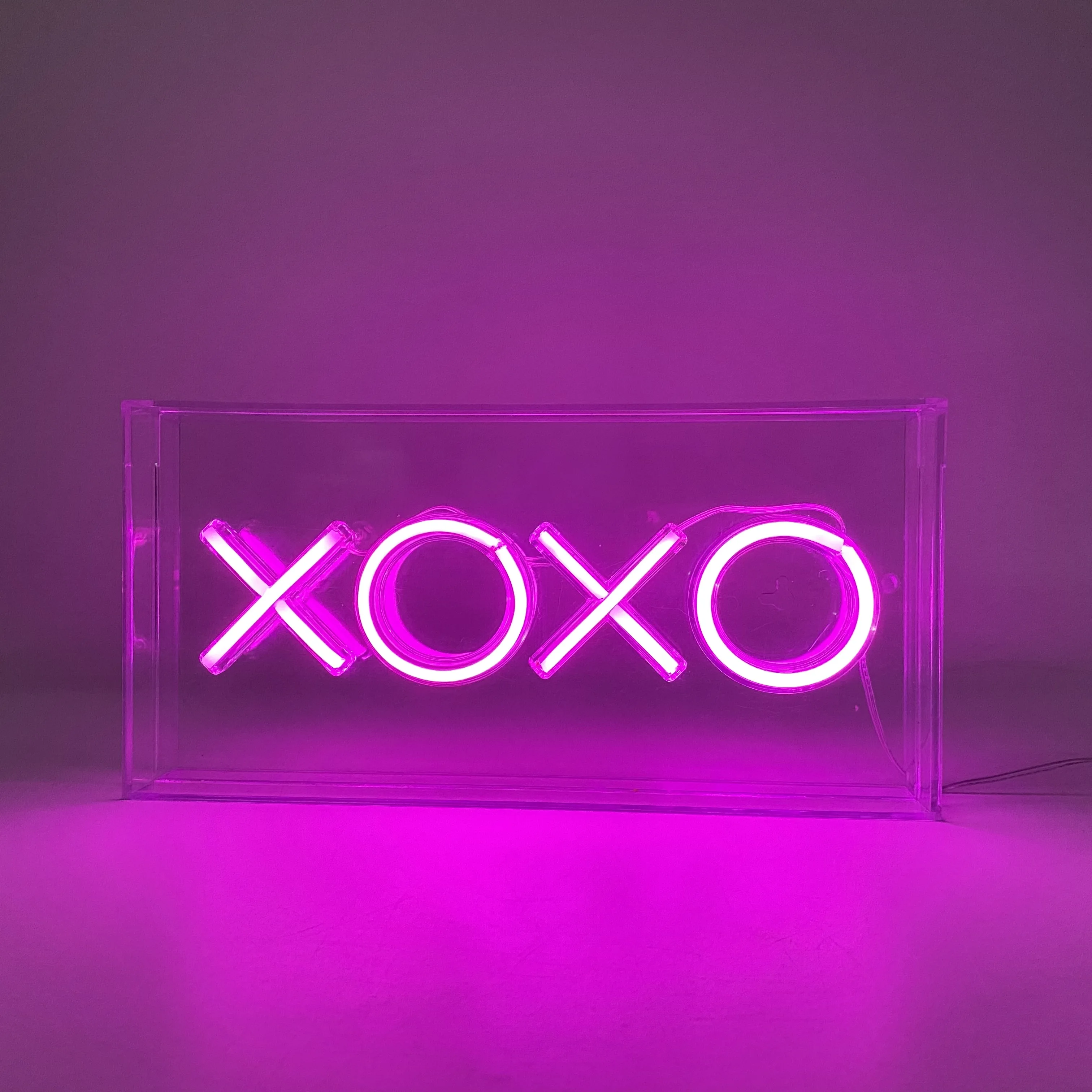 Custom Acrylic Box Neon Light Xoxo Led Neon Light Sign For Desk - Buy ...