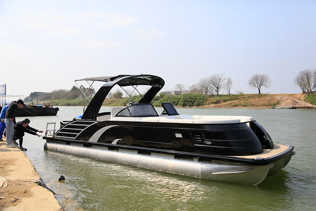 Kinocean 27ft Luxury Fiberglass Pontoon Boat for Cruising