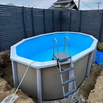 Piscine Fuoriterra Galvanized Steel Above Ground Oval Pools Swimming ...