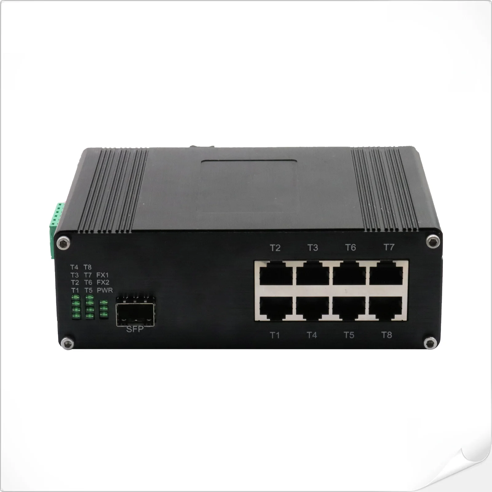8-port Rj45 Poe+ With 1-port 100base Sfp 48~57vdc Mit Unmanaged Poe ...