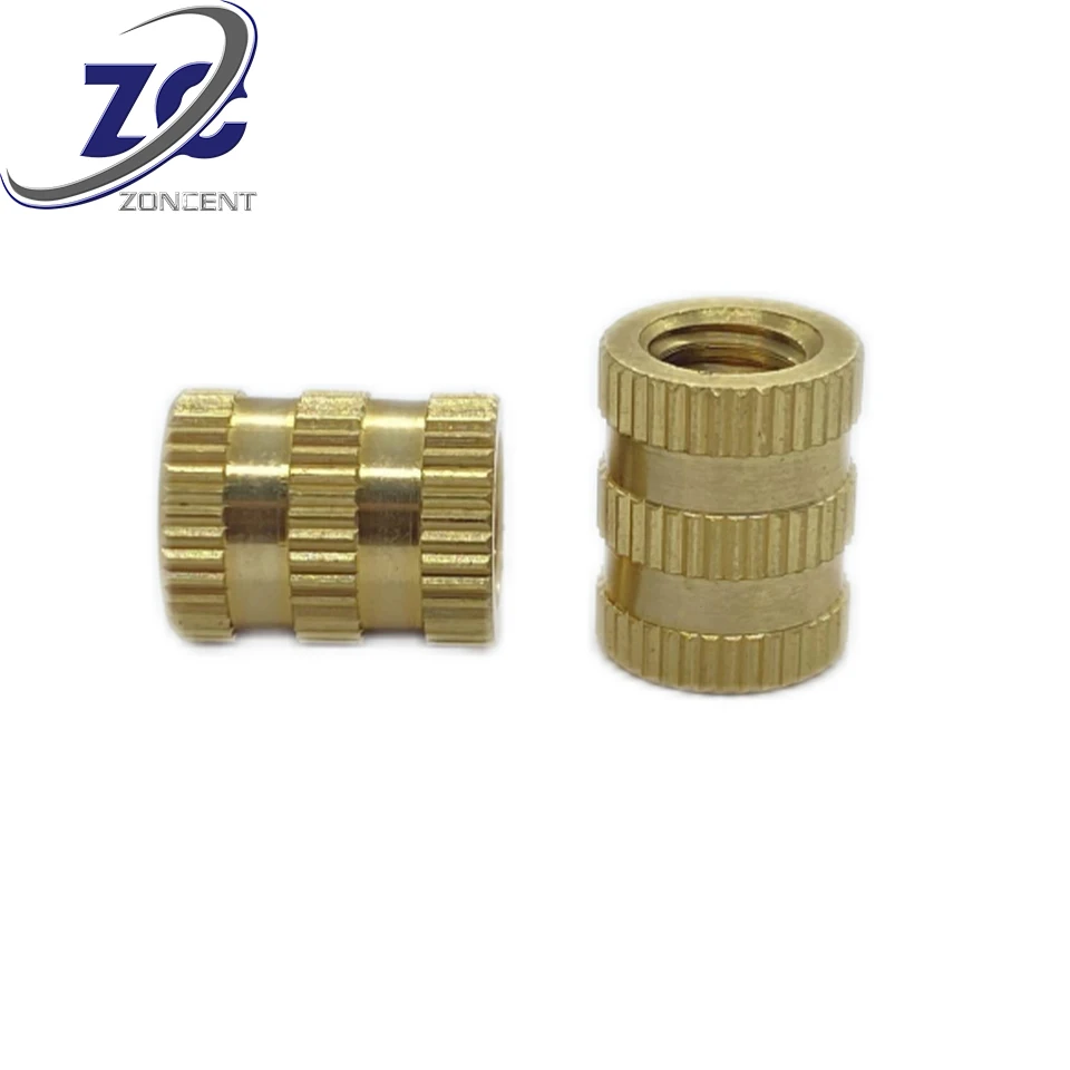 Knurled Brass Heat Staking Threaded Inserts Brass Insert Nut For ...