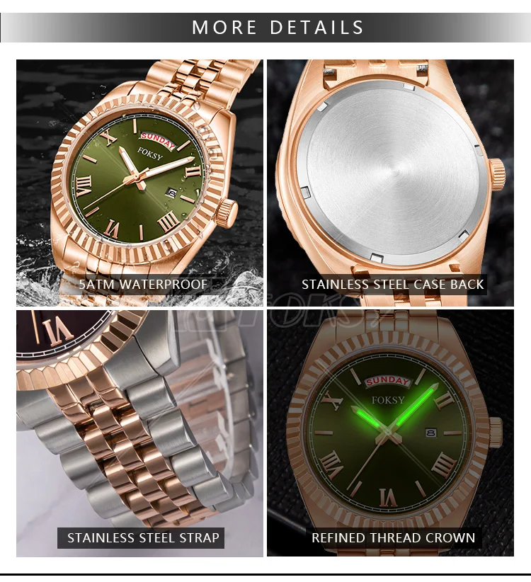Wholesale Stainless Steel Custom Logo Wristwatch for Men