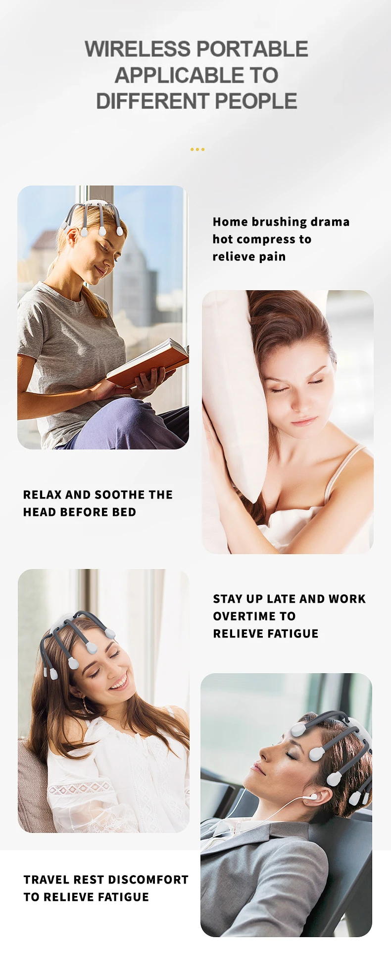 Electric Head Vibration Massager - Promotes Blood Circulation