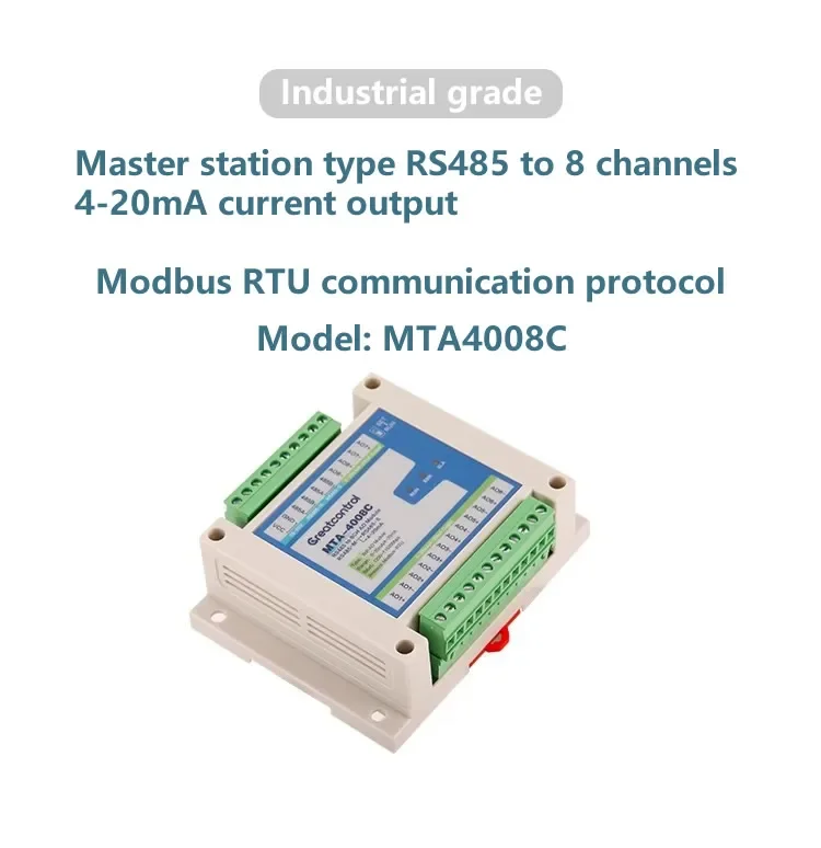 RS485 to 4-20ma Instrument Slave Station - 8-Channel Module