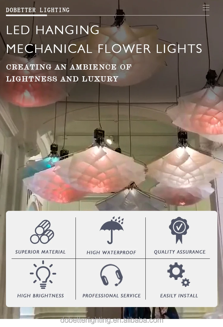 Artistic Lighting Device Lifting Opening And Closing Mechanical ...