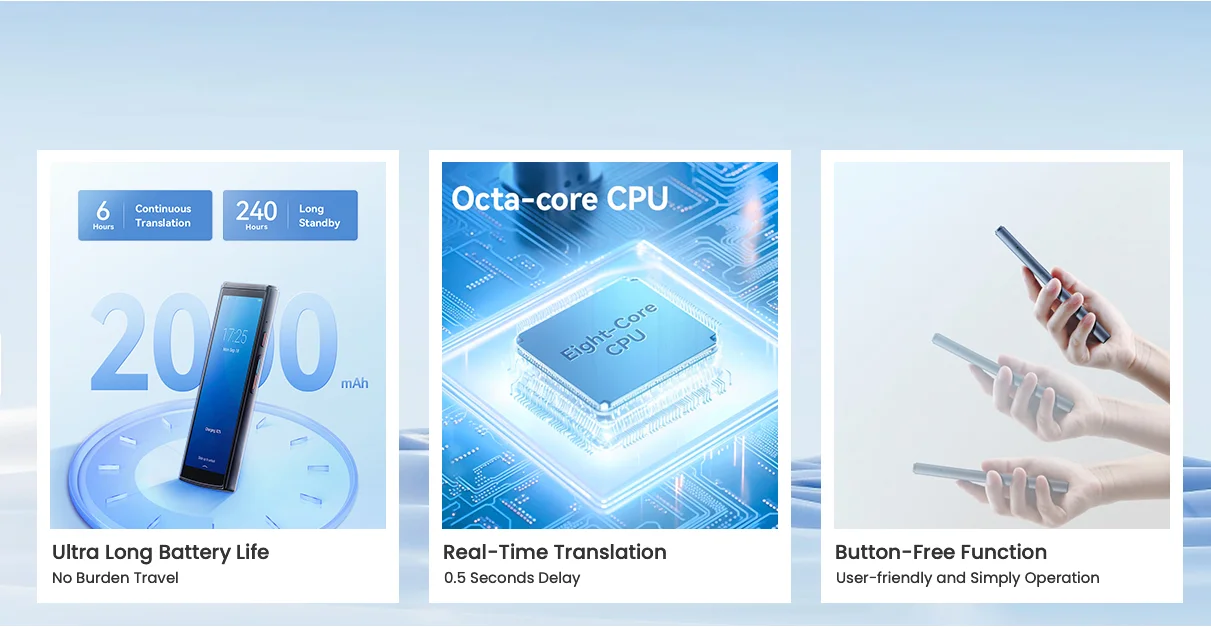Portable Translator 100 Kinds Of Language Translator Real Time Smart
