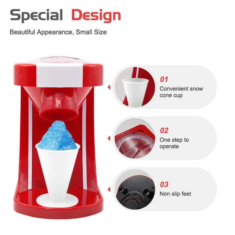 High Quality Ice Crusher Machine Mini Portable Snow Cone Maker For Home ...