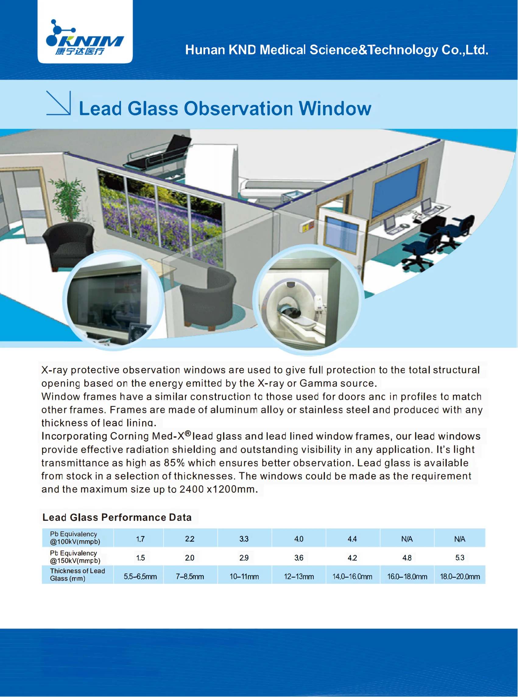 Hospital Radiation Protection X Ray Lead Glasses Radiation Lead Glass ...