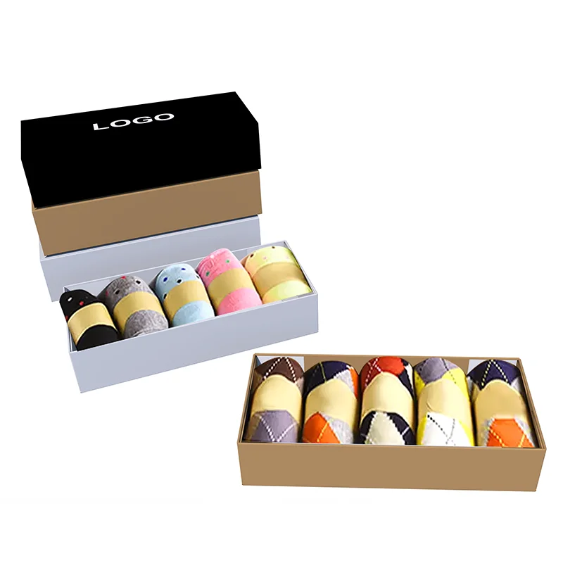 Custom Cardboard Packaging Children Socks Paper Box Adults Socks ...