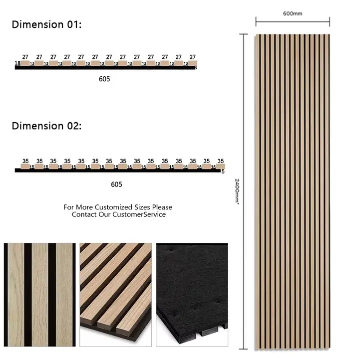 Akupanel Cinema Wood Acoustic Panels 2.4m - Sound Absorbing, Flexible ...