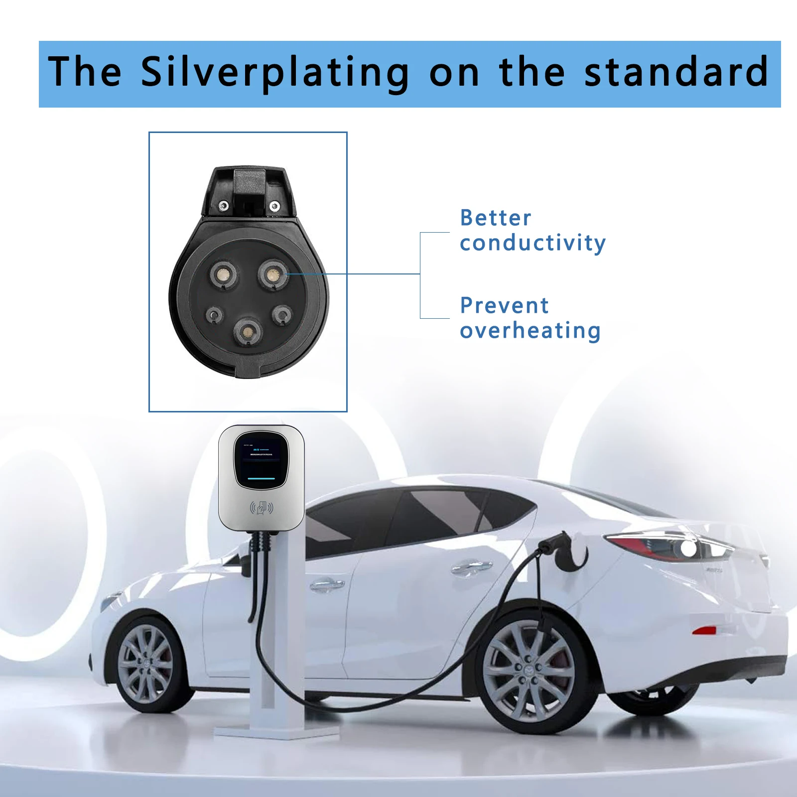 32a Level 1 Type 2 American Ac Ev Charger 7.6kw Electric Vehicle Car ...