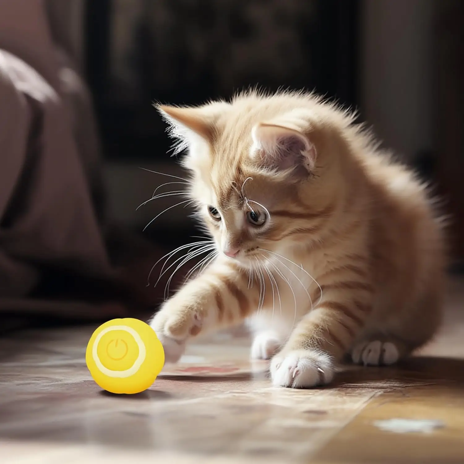 Usb Rechargeable Pet Exercise Chase Toy Ball Interactive Cat Toys Ball ...