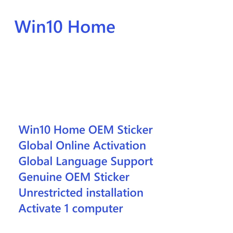 Genuine Sticker Win 10 Home Oem Sticker Win 10 Pro Sticker Win 10 Home ...
