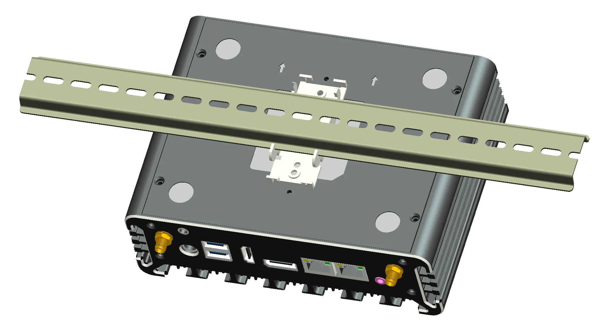 Dual LAN Port Industrial Fanless Mini PC Din Rail With I5 7th Gen CPU ...
