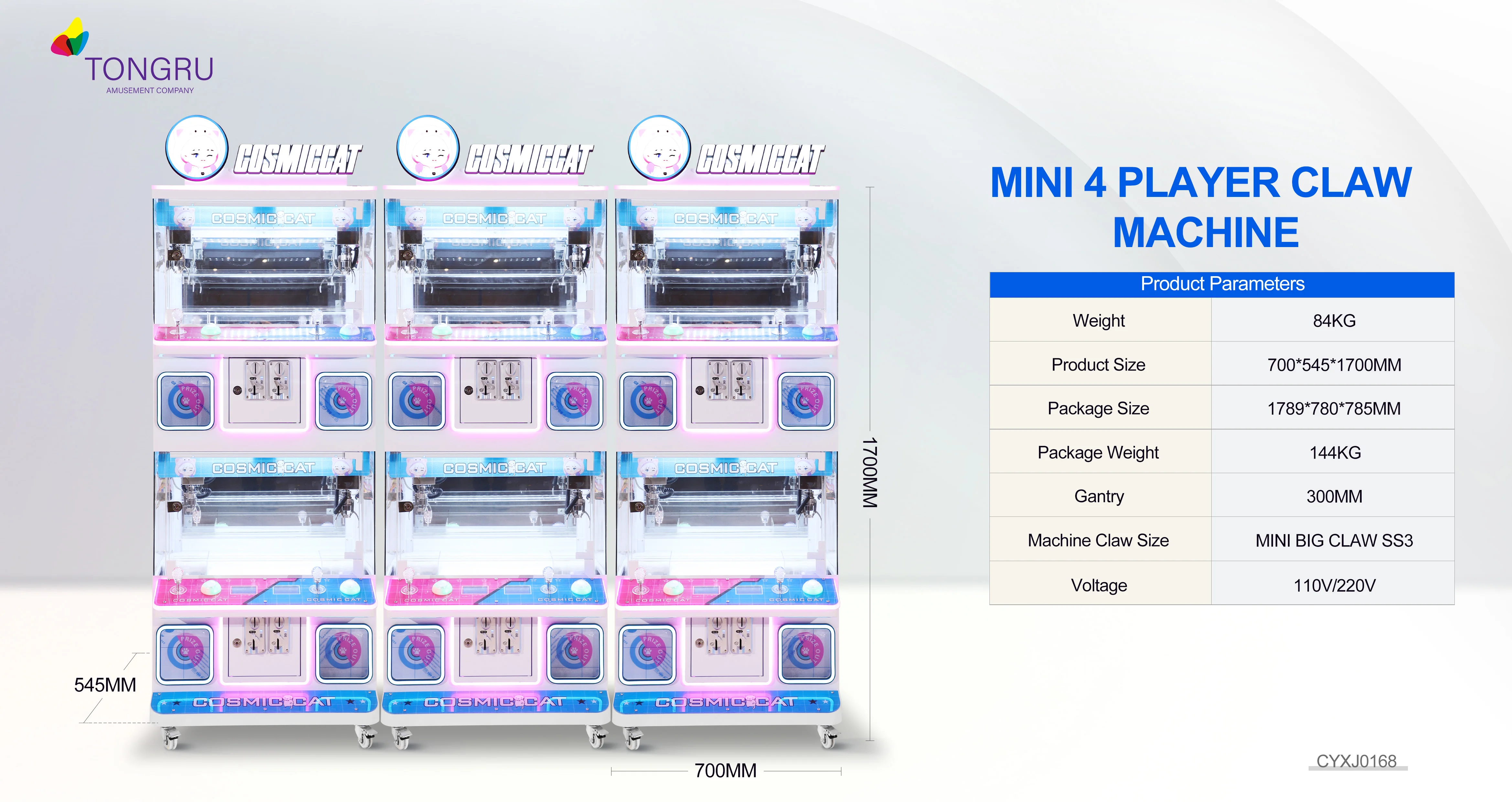 6-claw Plush Toy Big Claw Machine for Kid Indoor Fun