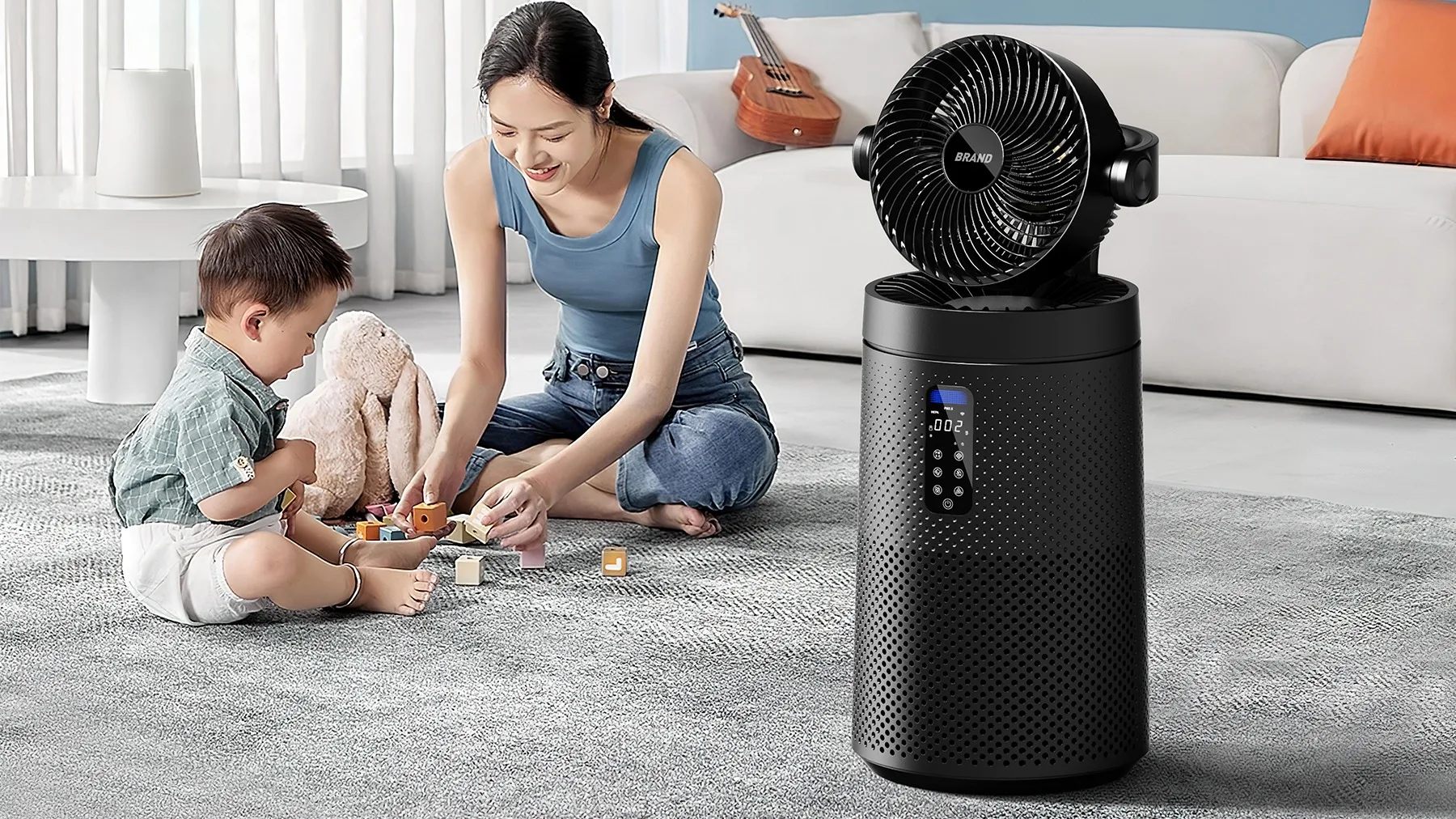 Oem Manufacturer Smart Wifi Control Indoor Air Cleaner Hepa Tower Air ...