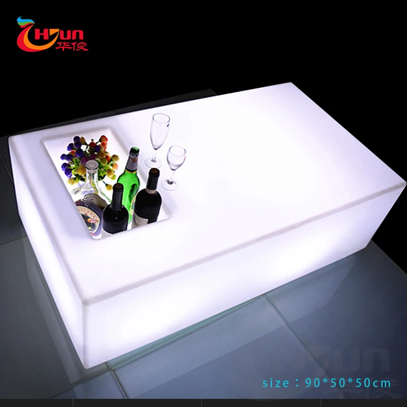 Glowing Led Bar Furniture Light Up Cocktail Table Home Party Bar Table ...