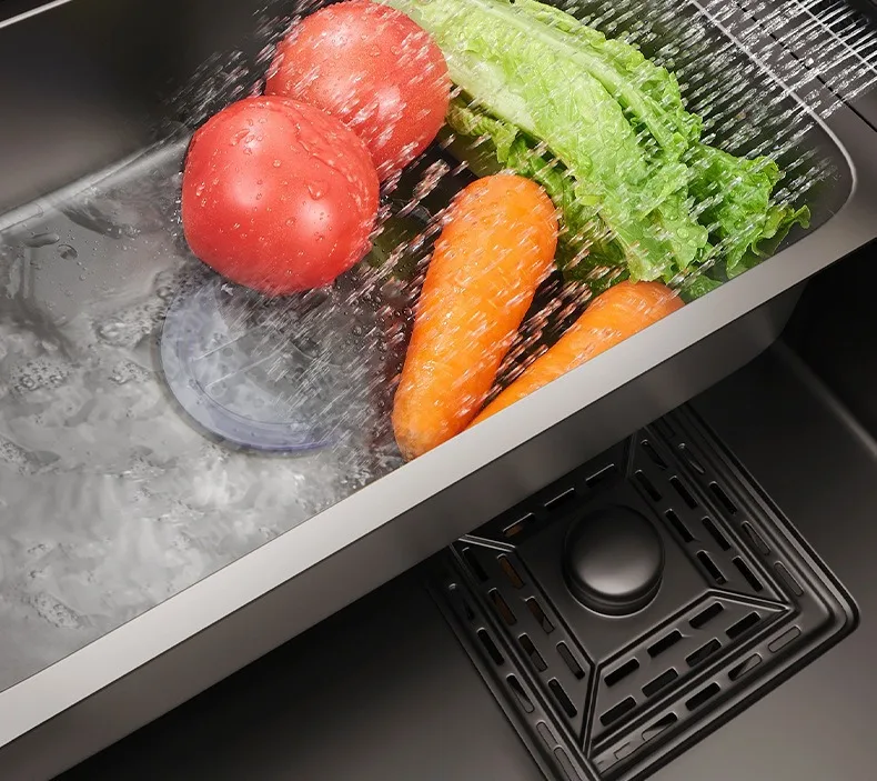 SUS304 Stainless Steel Large Rectangular Kitchen Sink Single Tank One ...