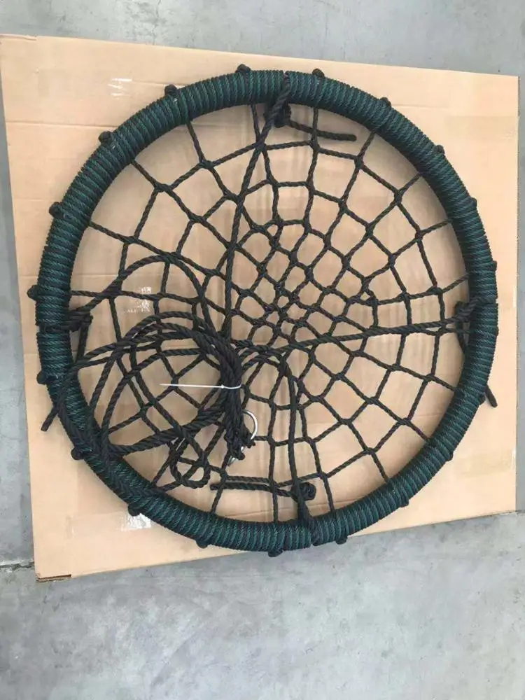 Fully Assemble Saucer Spinning Kids Outdoor Round Rope Net Swing ...