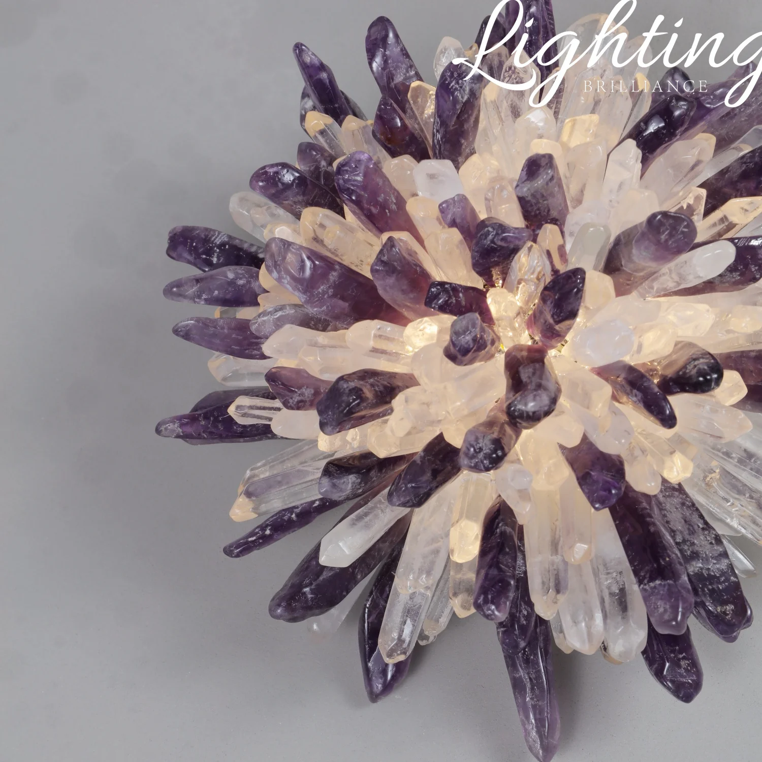 Modern Luxury Natural Stone Rock Crystal Wall Lighting Fixtures Led ...