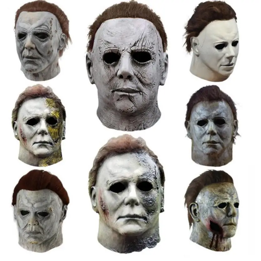 Party Michael Myers Masks Realistic Full Head Face Mask With Wig ...