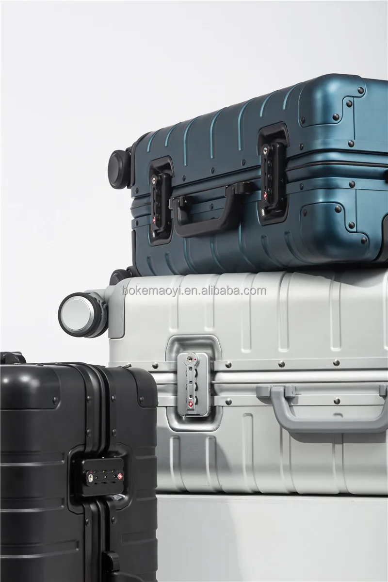 2024 Boke Custom All Aluminum Magnesium Alloy Luggage Large Capacity Aluminum Frame Pure Metal ...