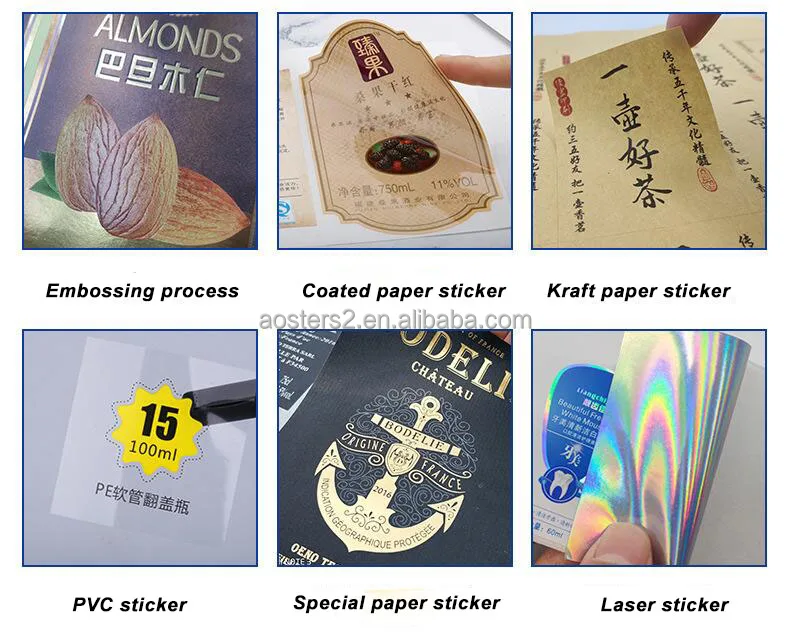 Custom Printed Round Sticker Waterproof Plastic Sticker Adhesive Paper ...