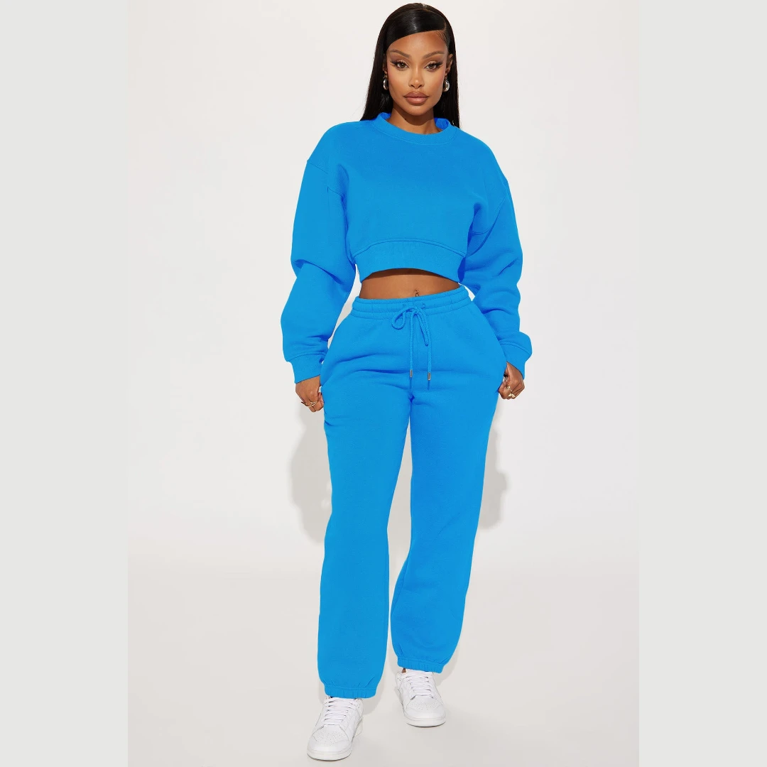 Wholesale Heavyweight Cotton Plain Women's Training Suits Training Suit ...