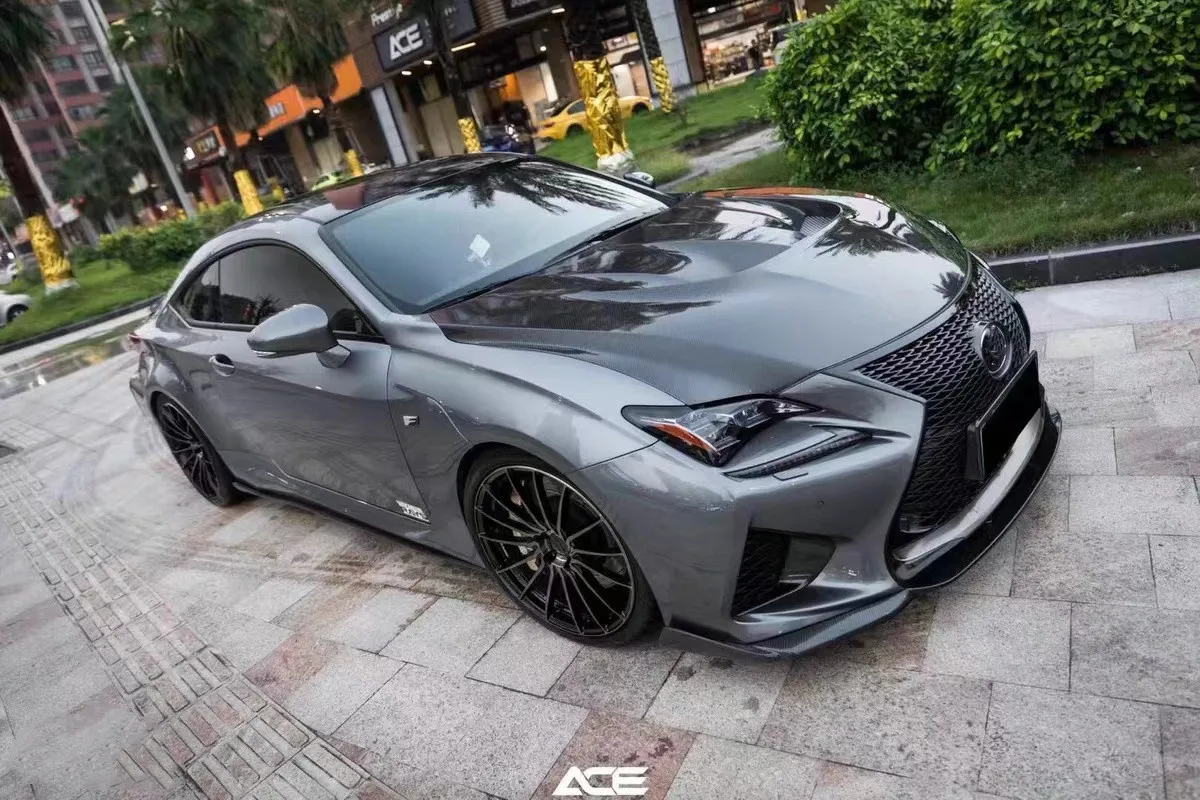 For Lexus RCF Carbon Fiber Body Kit RCF Carbon Fiber Front Lip Diffuser ...