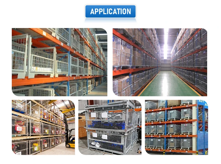 Industrial Logistics Metal Box Container Pallet Forklift