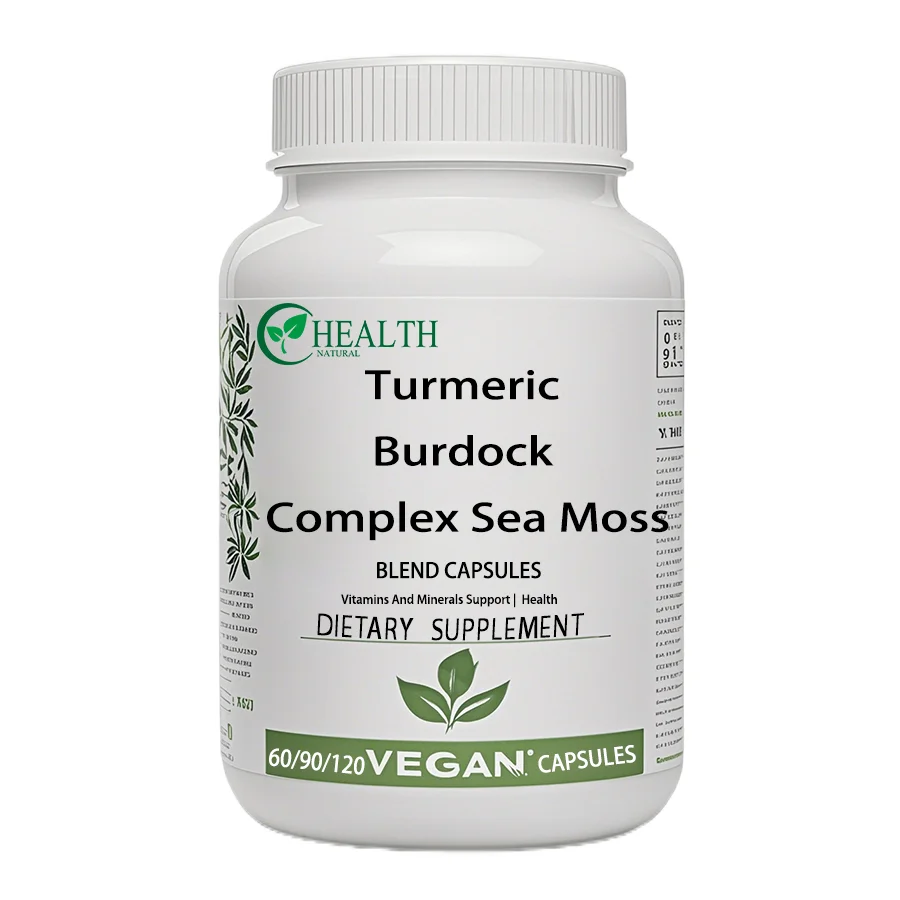 OEM Irish Sea Moss Capsules Complex Sea Moss Plus Turmeric Extract 95% ...