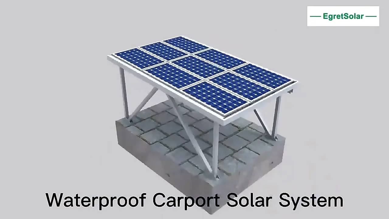 Waterproof Bracket Structural Steel Kit Racking Mounting Carport Solar ...