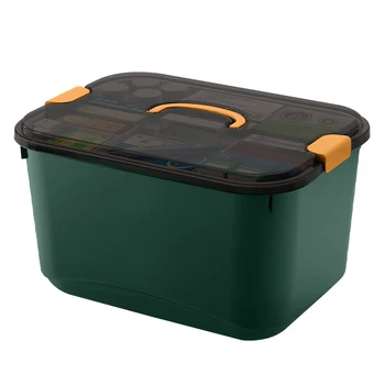 Large Rectangle Multi Compartments Medicine Divider Storage Medical Box ...