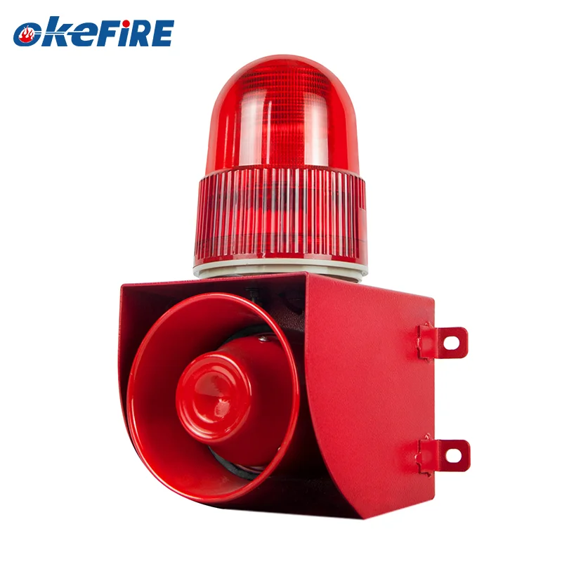 Okefire Industrial Sound Light Siren Alarm 120dB Suitable For Outdoor Use Strobe warning IP66 ...
