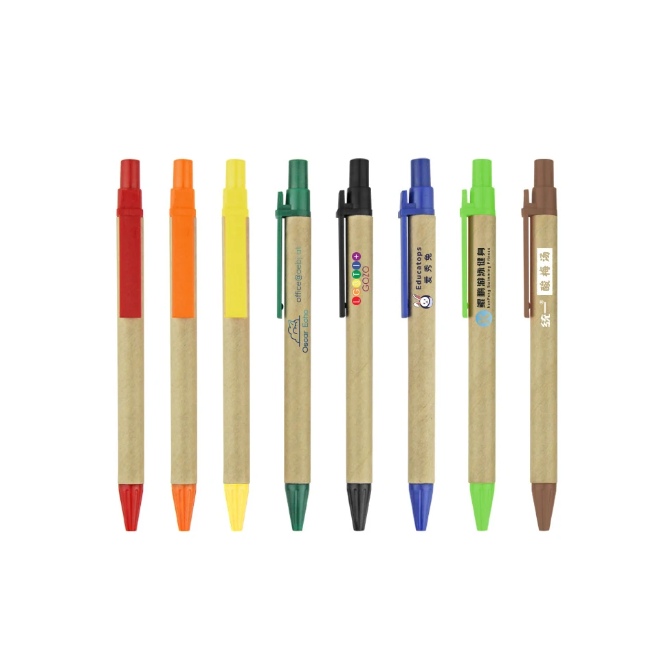 Stylish & Affordable Custom Kraft Paper Ball Pen For Promotions With ...