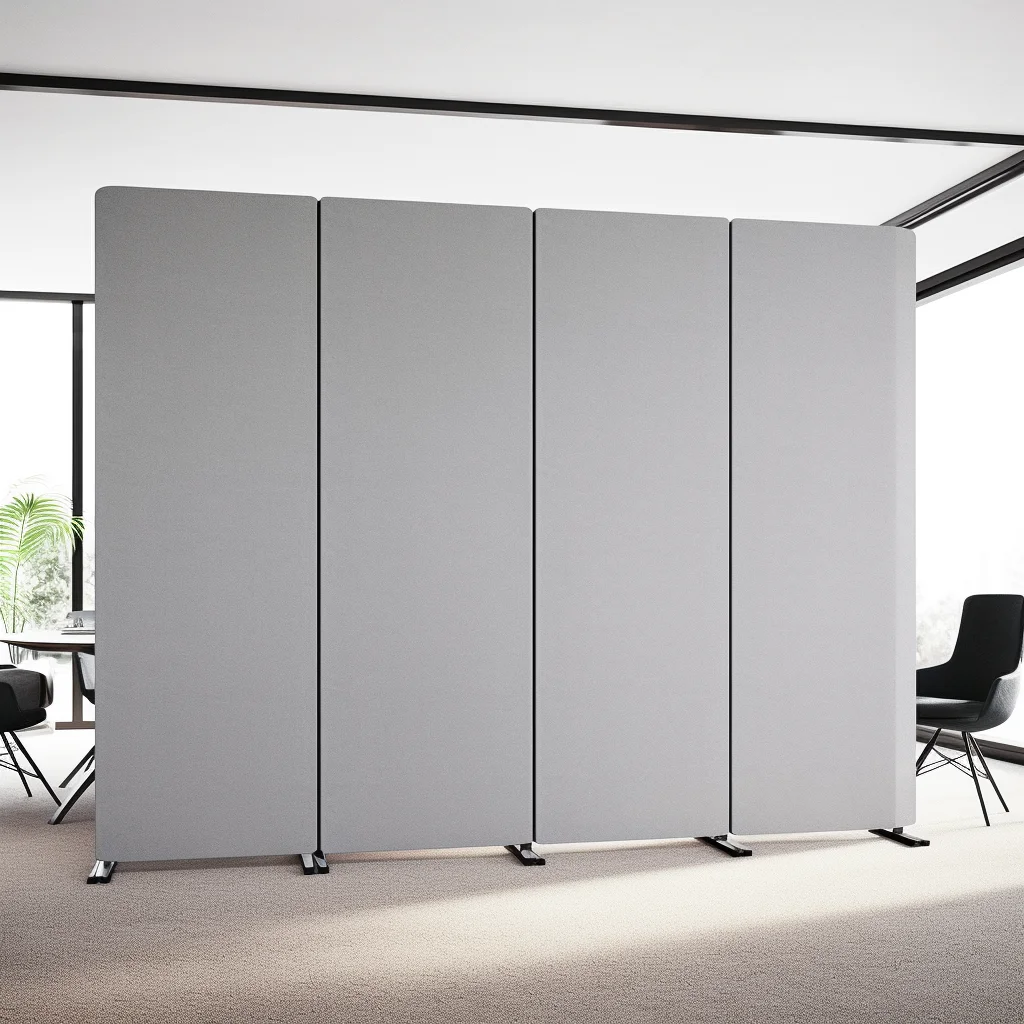 Free Standing 4 Panel Partition Office Acoustic Screen